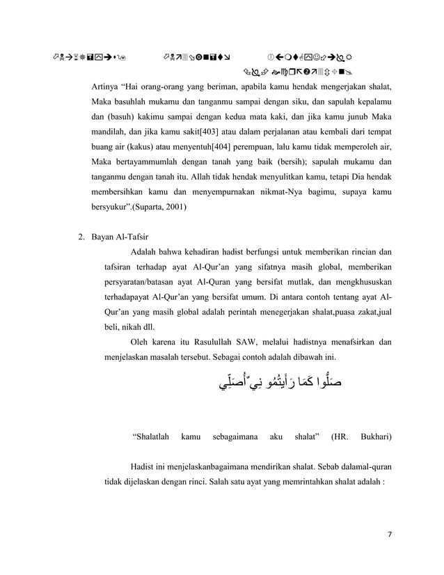 MAKALAH -FUNGSI HADIST | DOCX