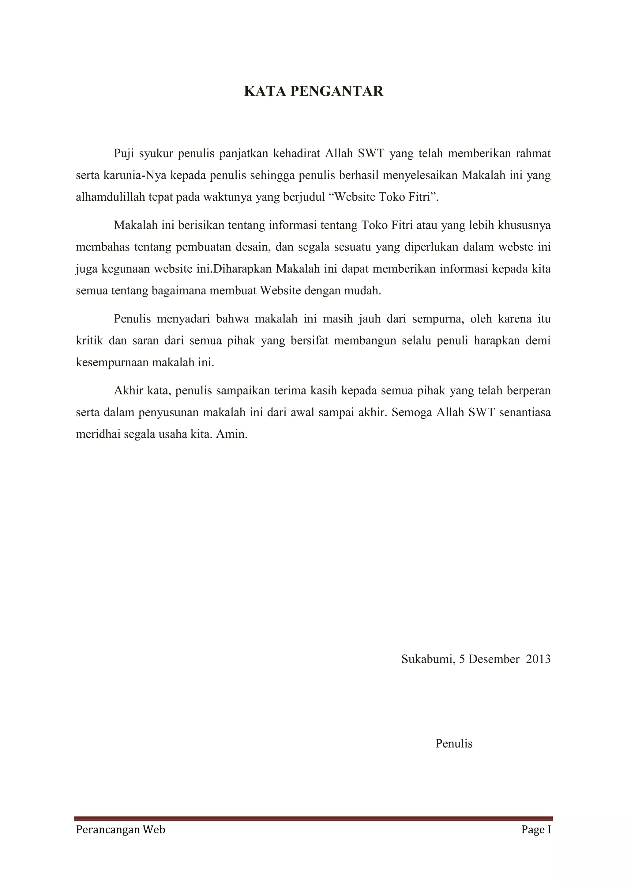 Kata pengantar | PDF