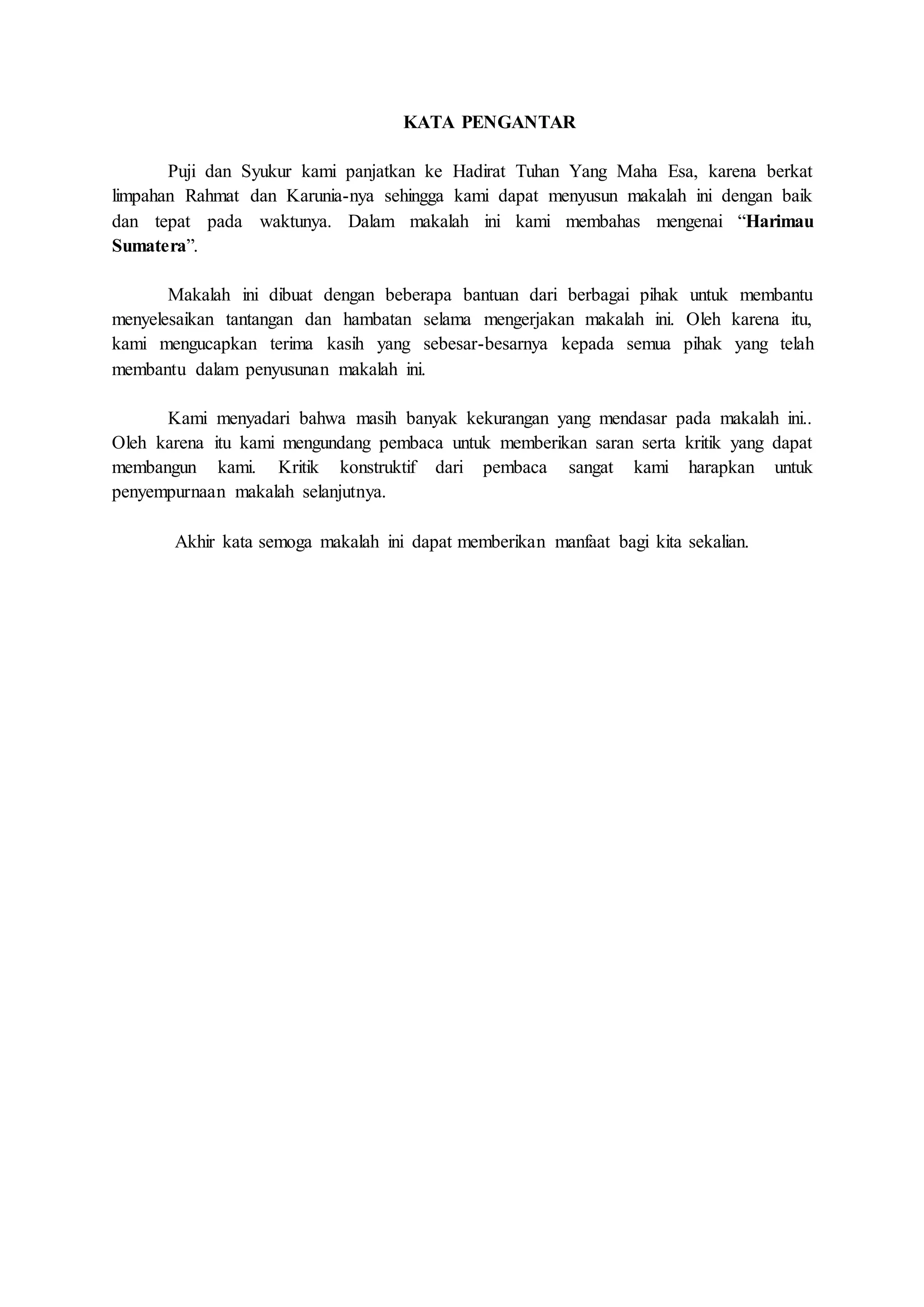 Contoh Kata pengantar | DOCX