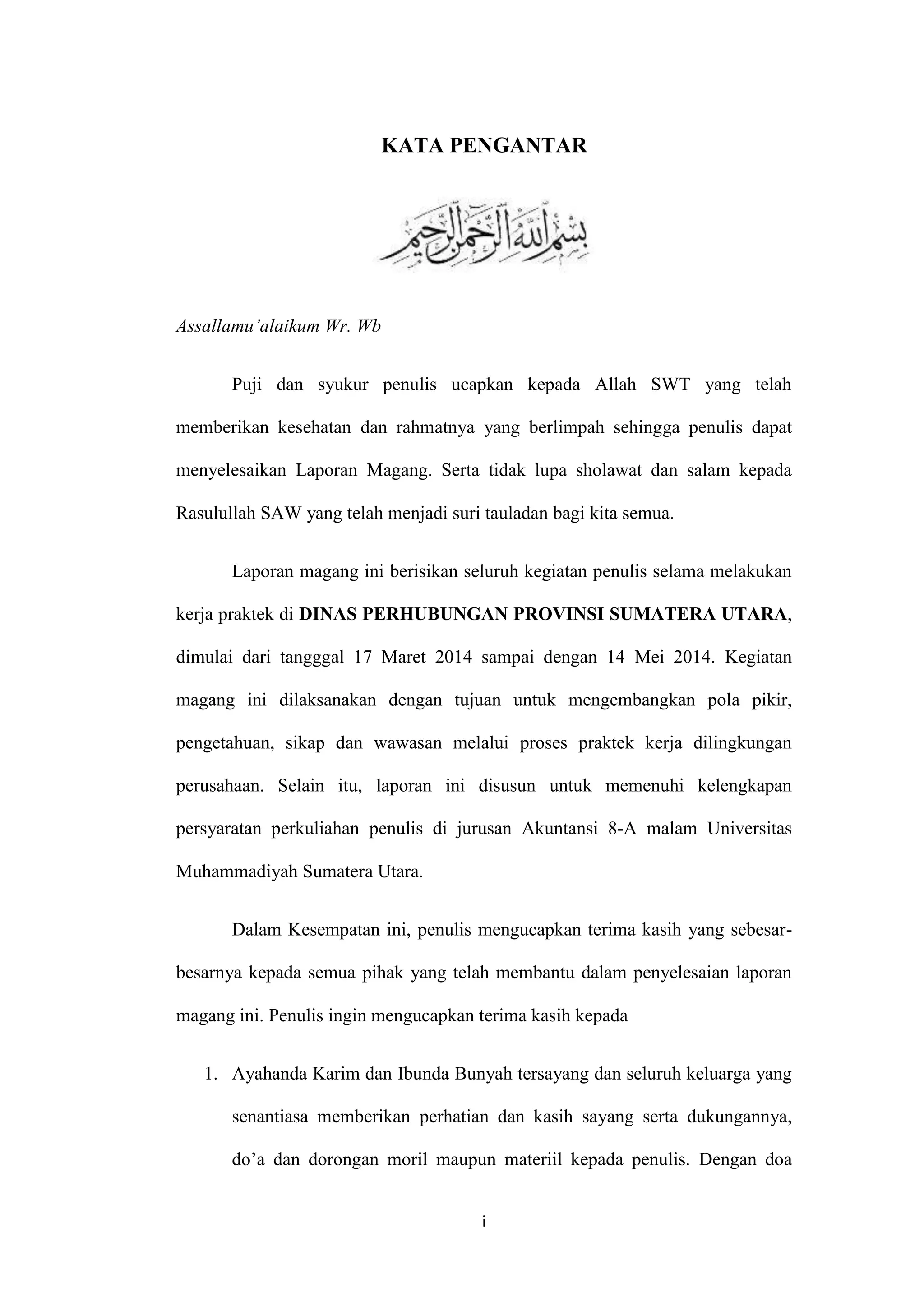 Kata pengantar & daftar isi | DOCX