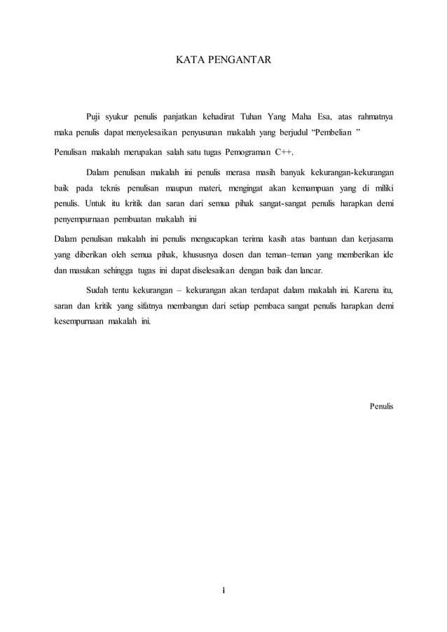 Kata pengantar, daftar isi dan daftar gambar Makalah Algoritma dan Pemrograman | DOCX