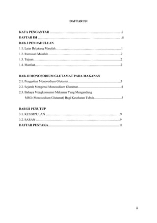 Kata pengantar dan daftar isi | DOCX