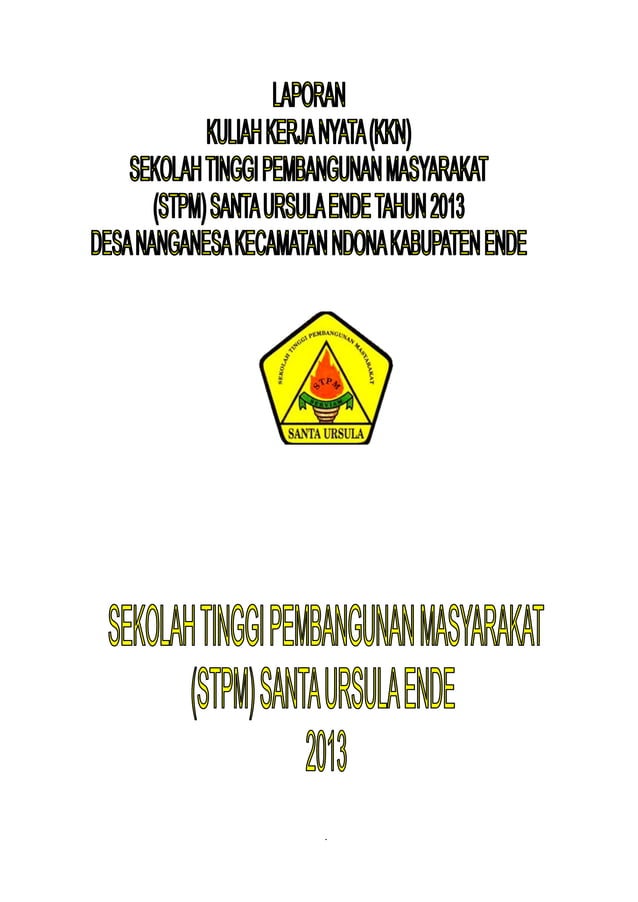 Kata pengantar dftr isi, lembar pengesahan hasi l kkn | DOCX