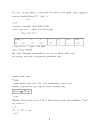 KONSEP DASAR MATEMATIKA Kelompok 2 (Peluang) | DOCX