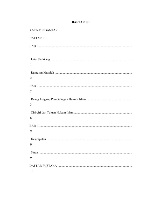 Kata pengantar n daftar isi | DOC