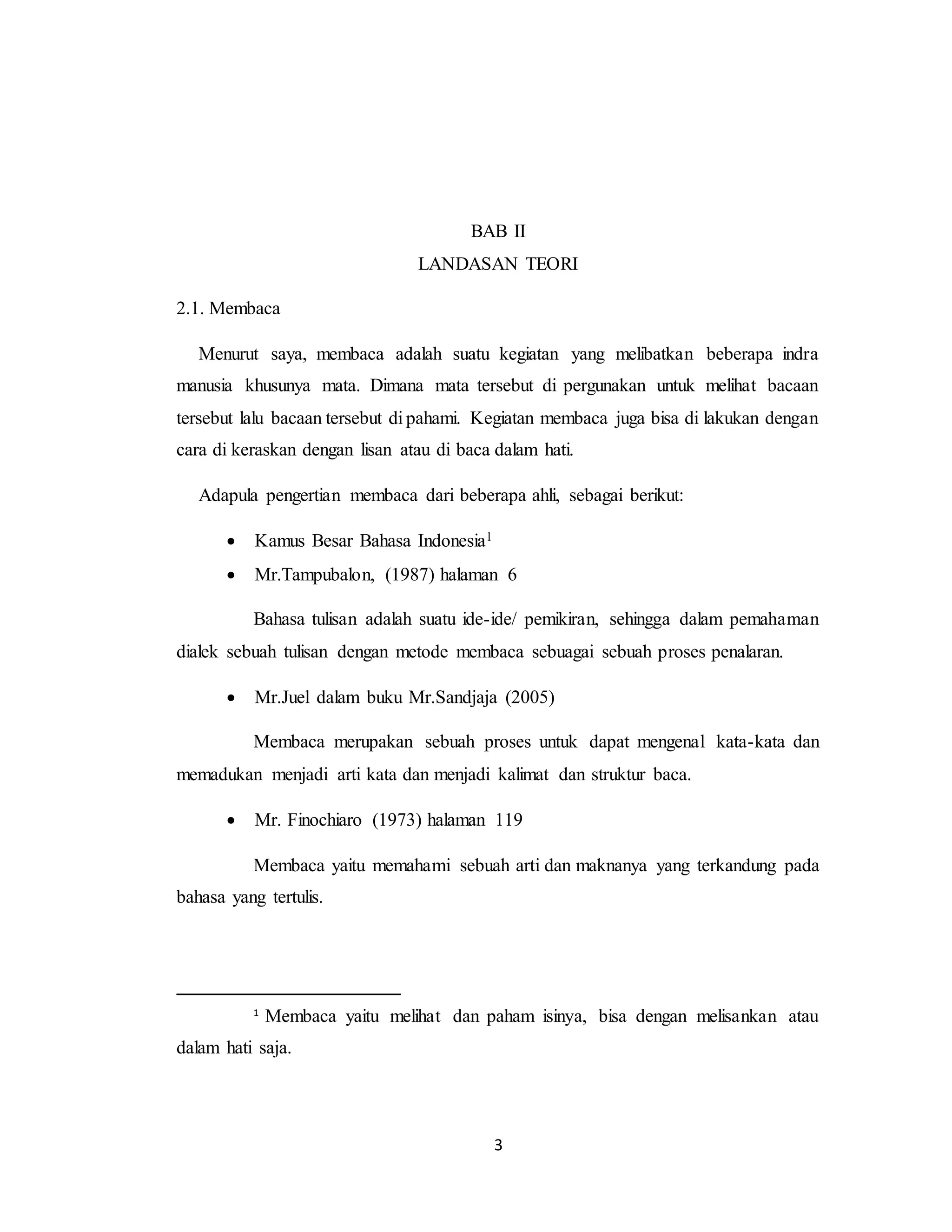 pengembangan keterampilan membaca | DOCX