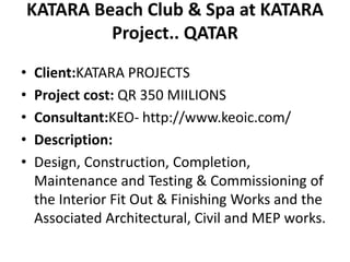 Katara beach club & spa at katara | PPTX