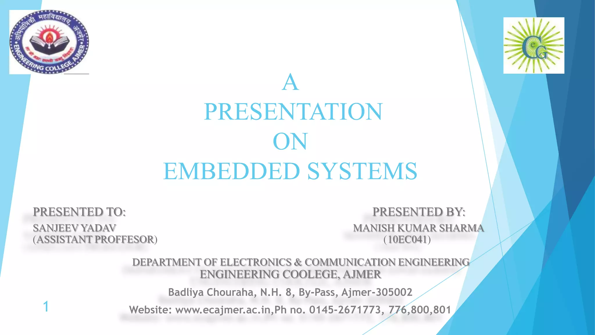 ppt on embedded system | PPTX