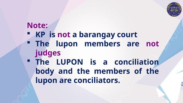 KATARUNGANG PAMBARANGAY.pptx....or the Barangay Justice System of the ...