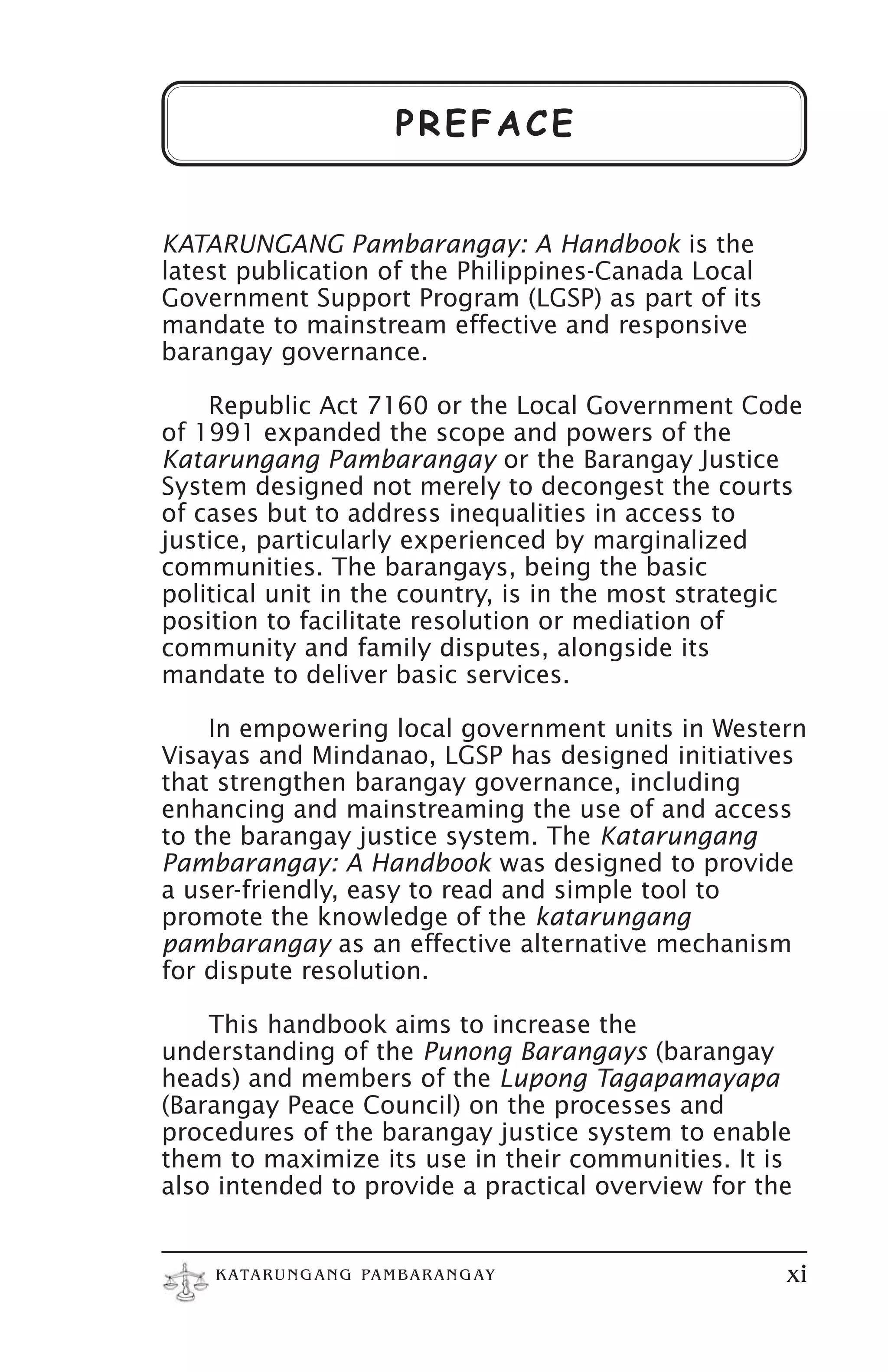 Katarungang pambarangay handbook 0 | PDF