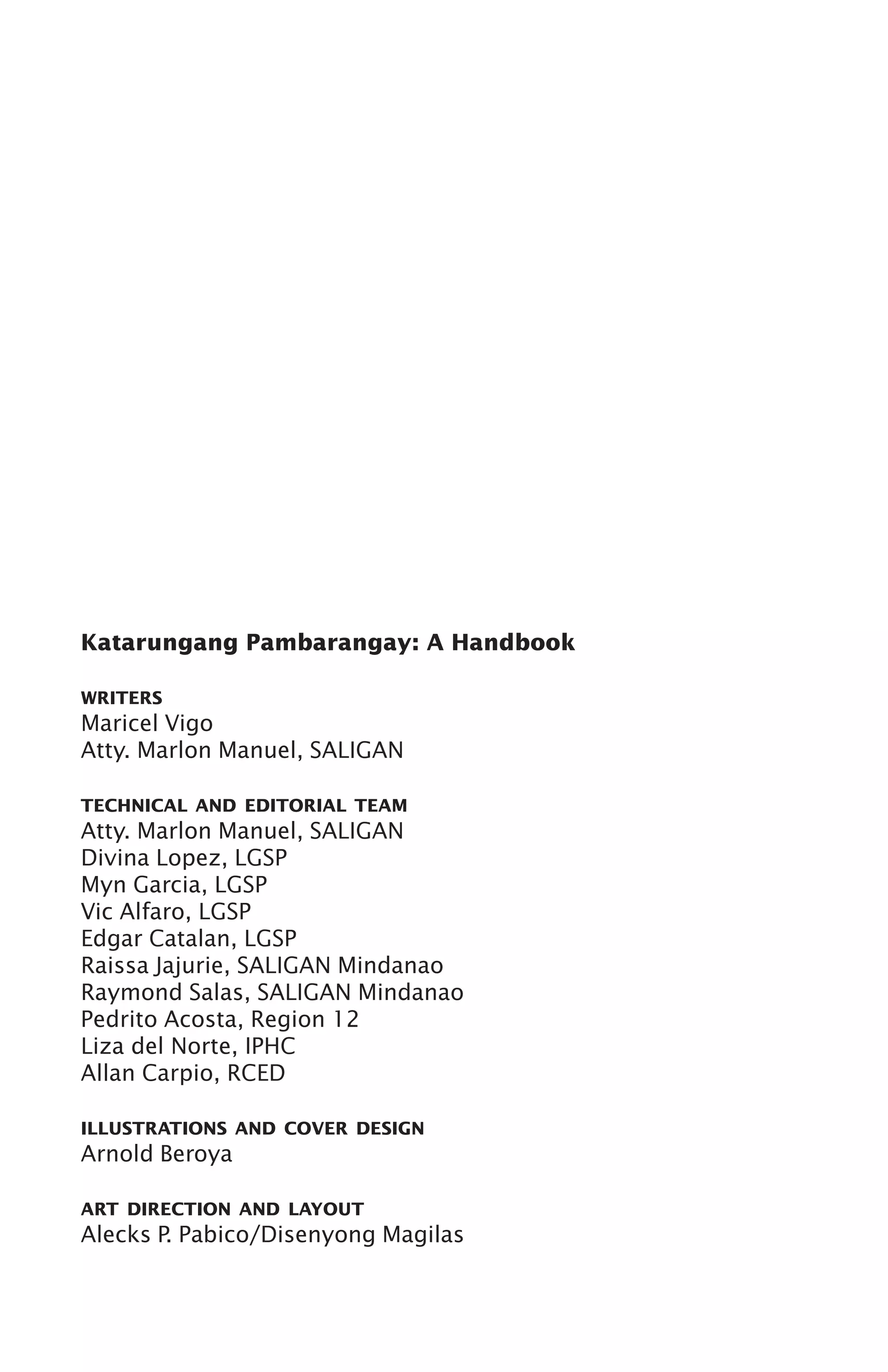 Katarungang pambarangay handbook 0 | PDF