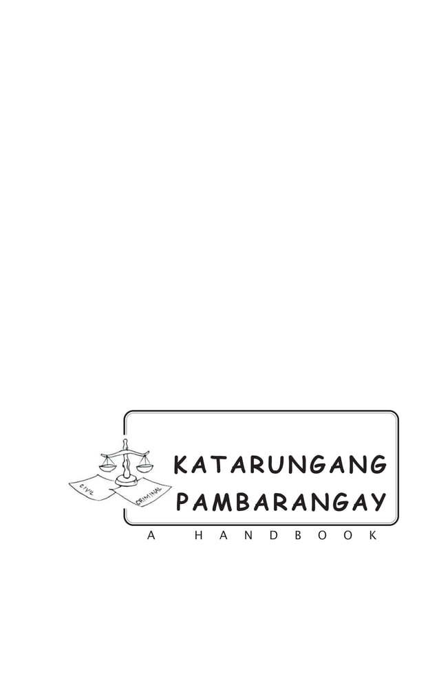 Katarungang pambarangay handbook 0 | PDF