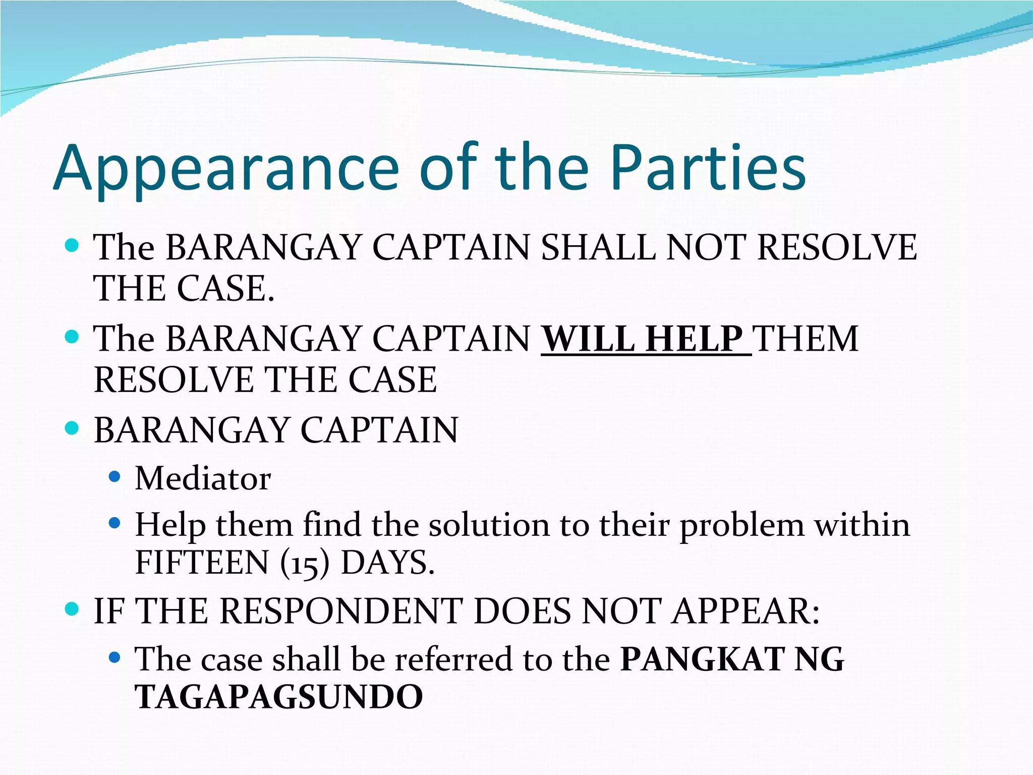 Katarungang pambarangay | PPT