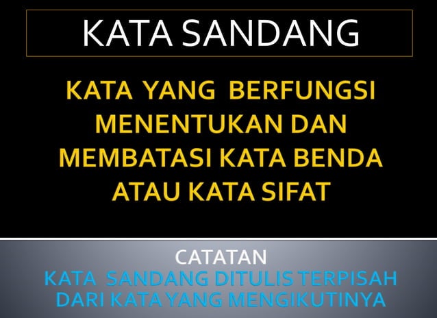 KATA SANDANG (kebahasaan) | PPTX