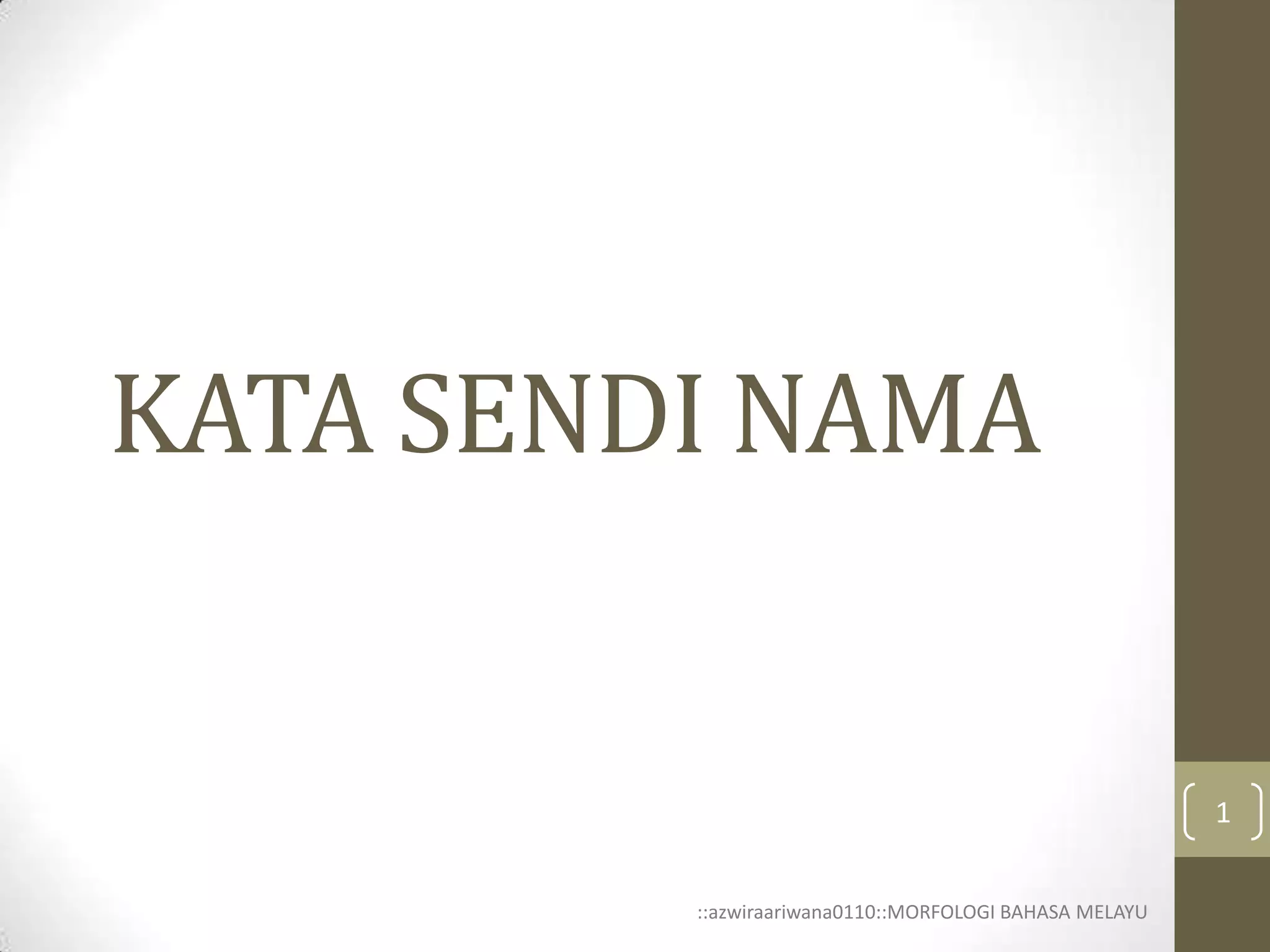 Kata sendi nama | PPTX