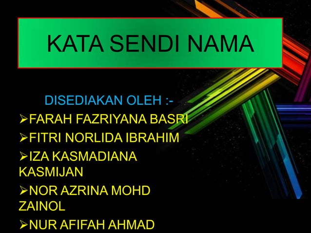 Kata sendi nama | PPTX