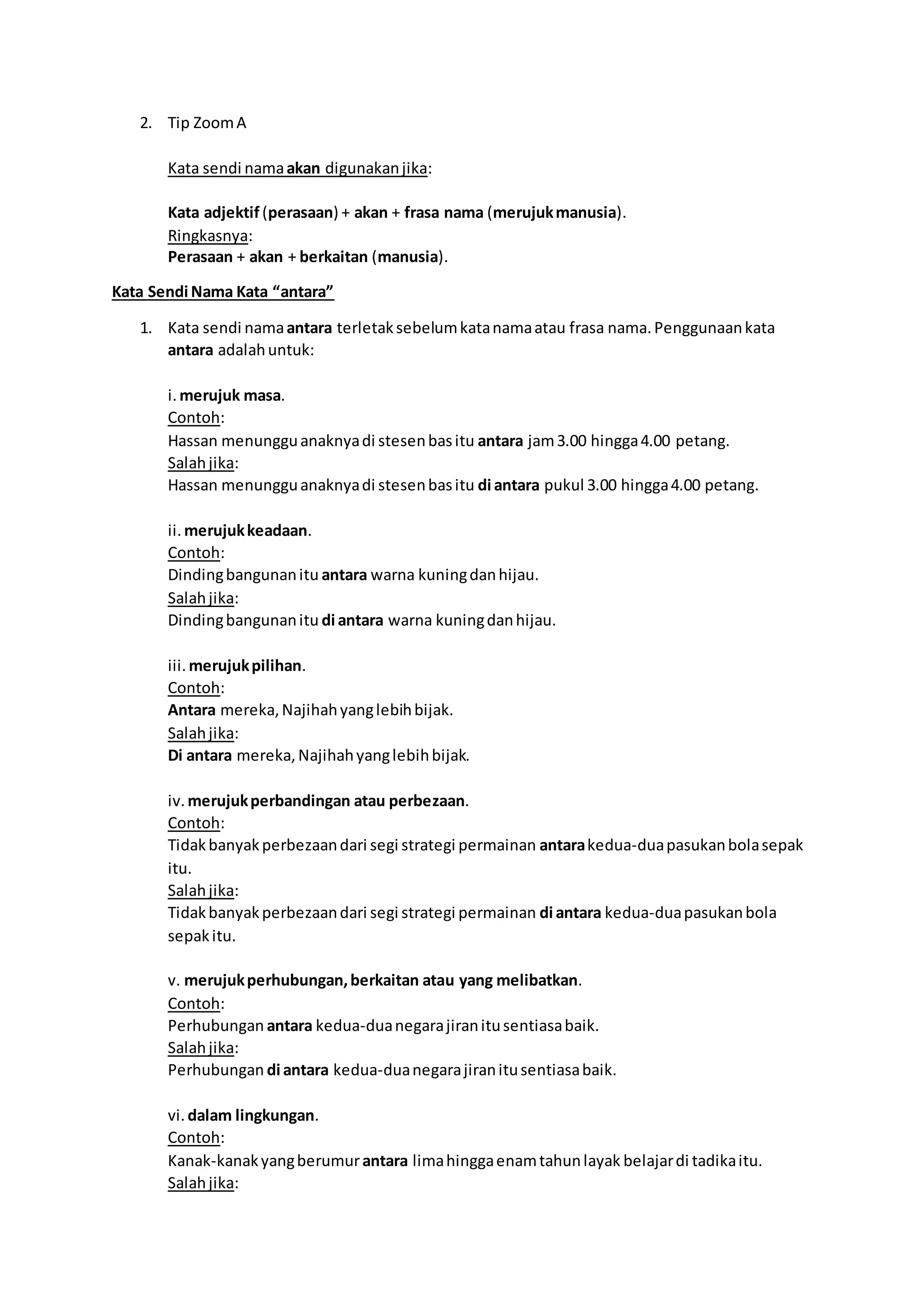 Kata sendi nama | DOCX