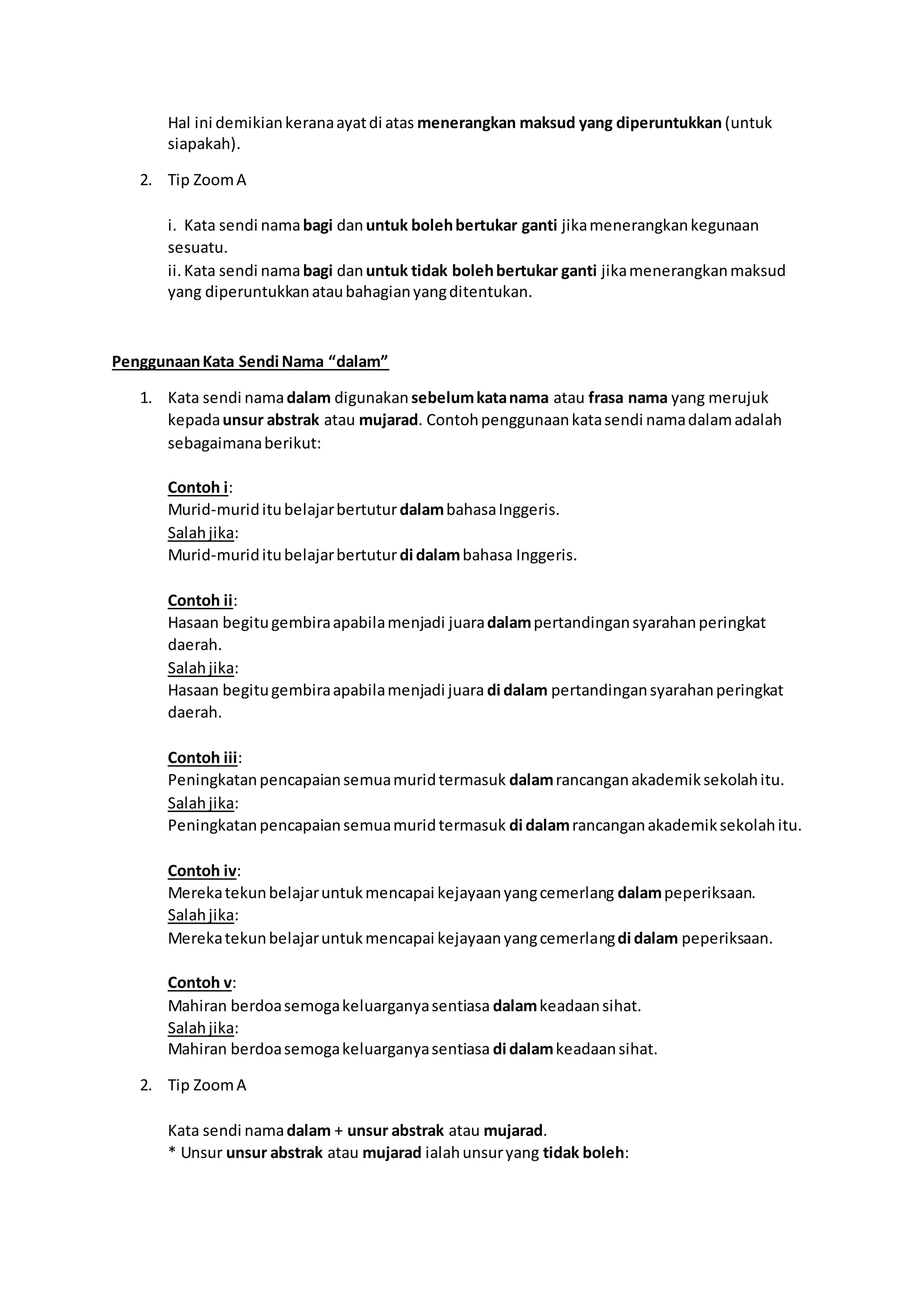 Kata sendi nama | DOCX