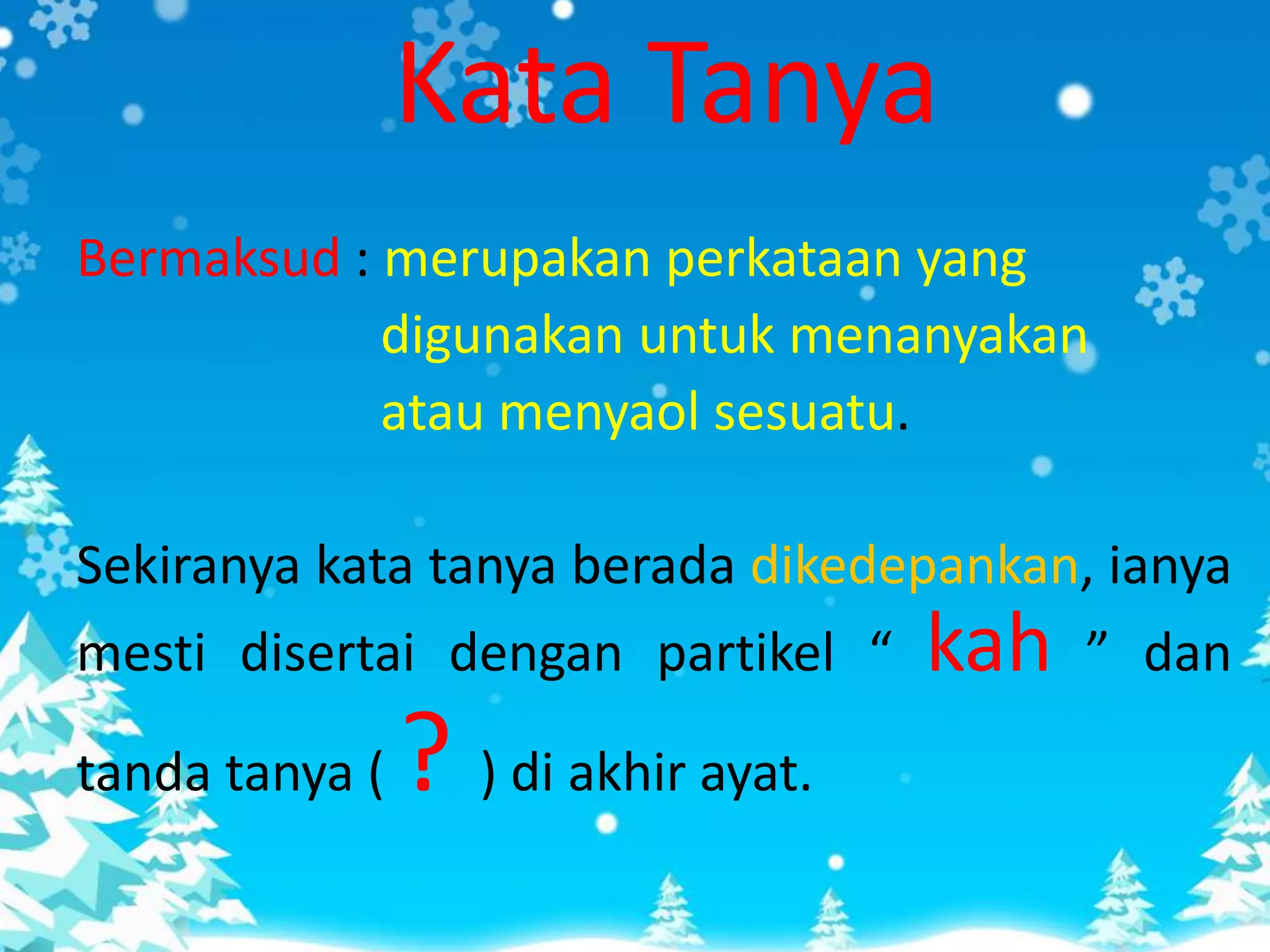Kata tanya | PPTX