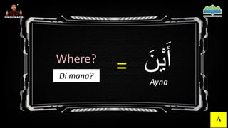 Kata Tanya (أدوات الاستفهام) - Questions (Bahasa Arab) | PDF