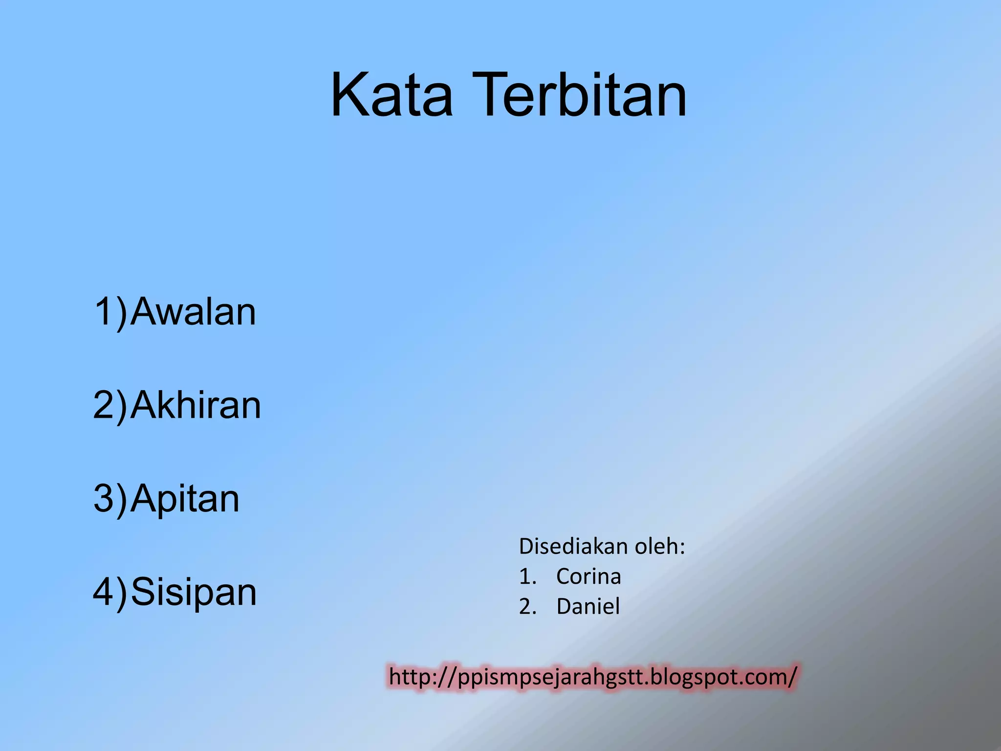 Kata terbitan | PPSX