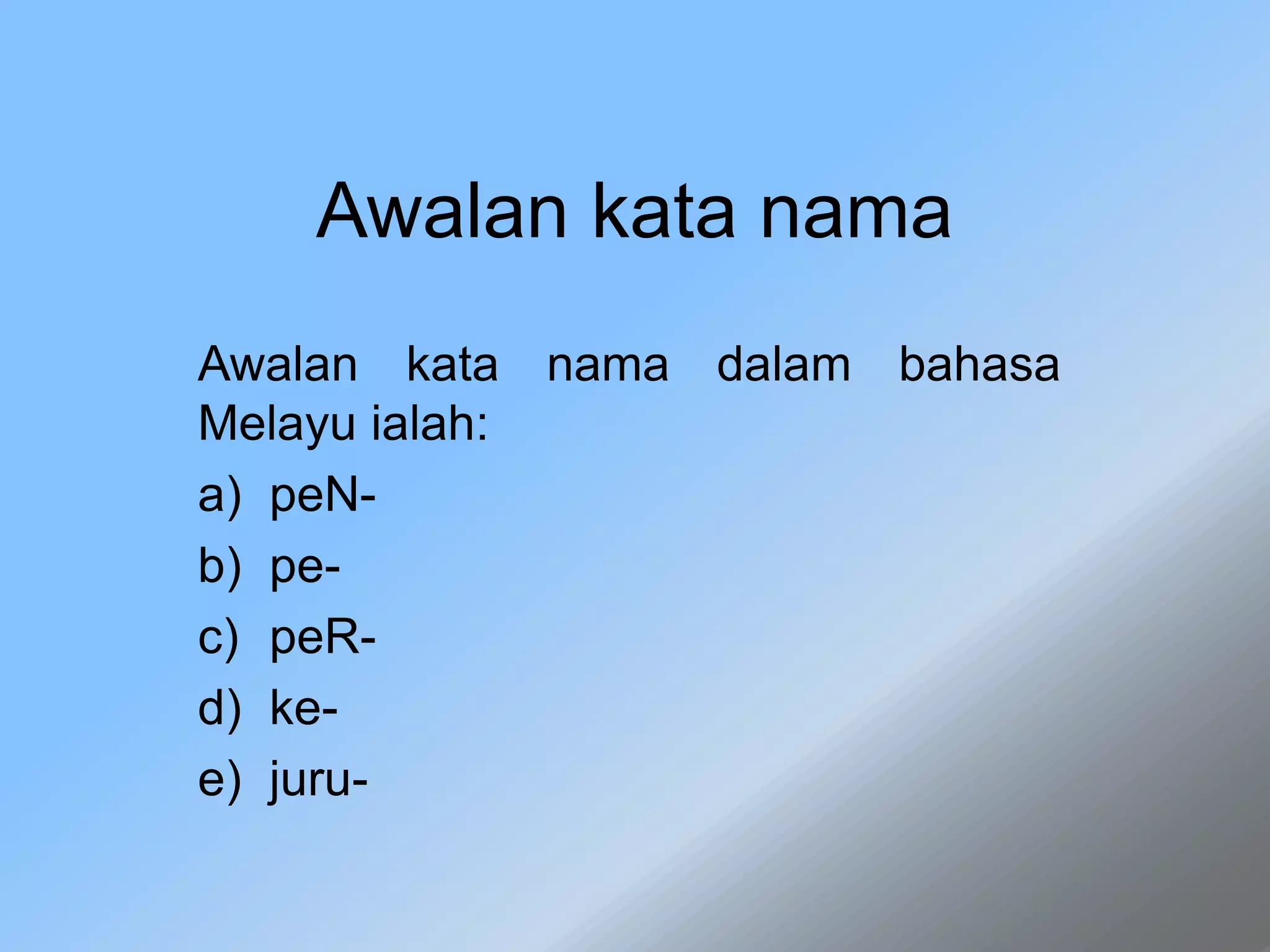 Kata terbitan | PPSX