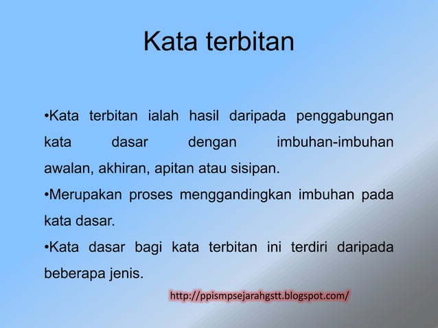 Kata terbitan | PPSX