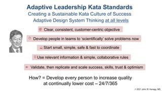 Adaptive Design Kata: An Improvement and a Leadership Kata (FINAL) | PPT