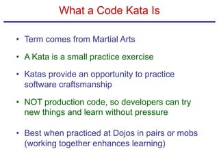 Kata Your Way to SW Craftsmanship | PPT