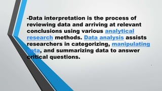 Chapter 3: Data Analysis or Interpretation of Data | PPTX