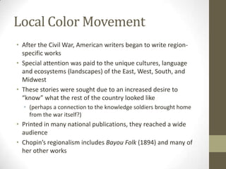 Kate Chopin Presentation (Revised Summer 2012) | PPTX