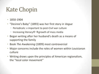 Kate Chopin Fall 2012 | PPTX