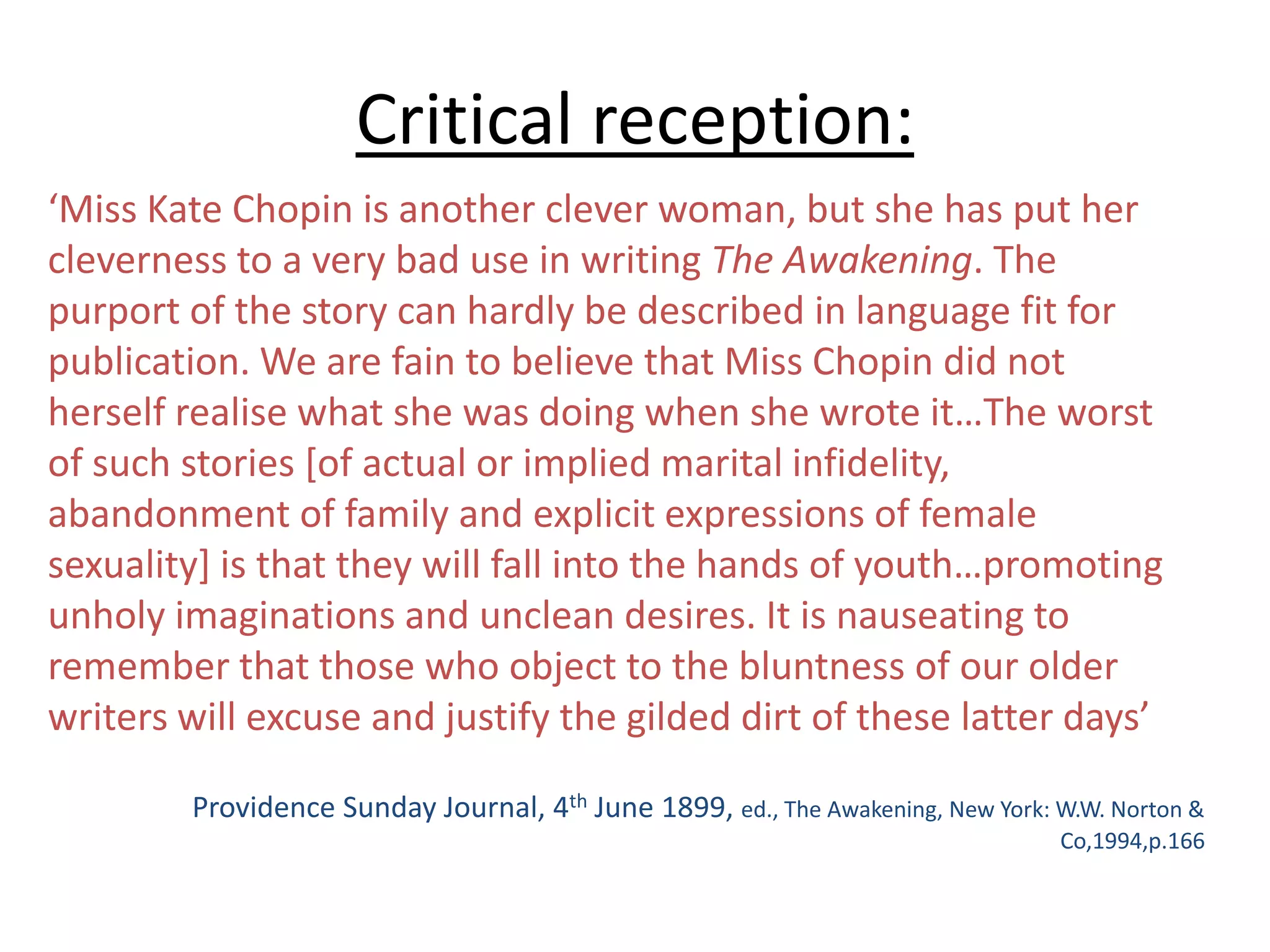 Kate chopin the_awakening_presentaion | PPTX