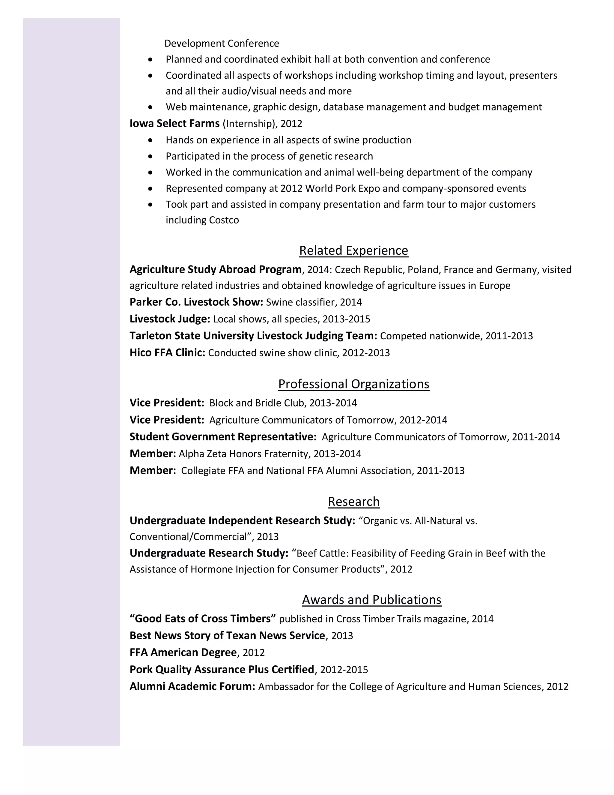 Kate E. Murphy resume | PDF | Agriculture | Industries