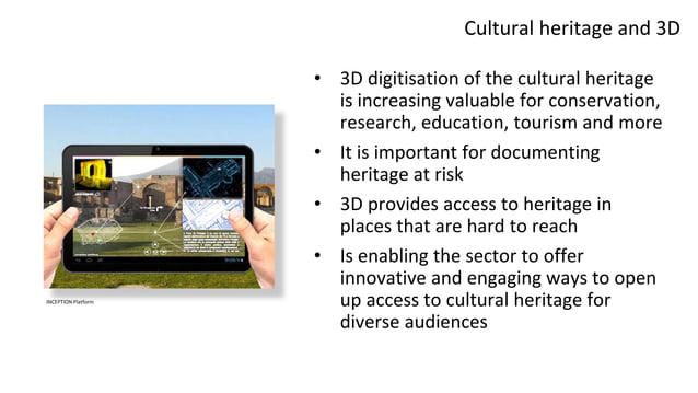 Sharing 3D Cultural Heritage | PPT