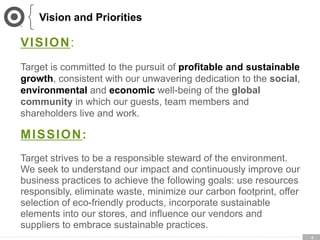 Target: Driving Sustainable Retail in Operations and Sourcing | PPT