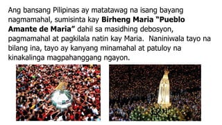 KATEKESIS for the Blessed Virgin Mary- all grades | PPTX