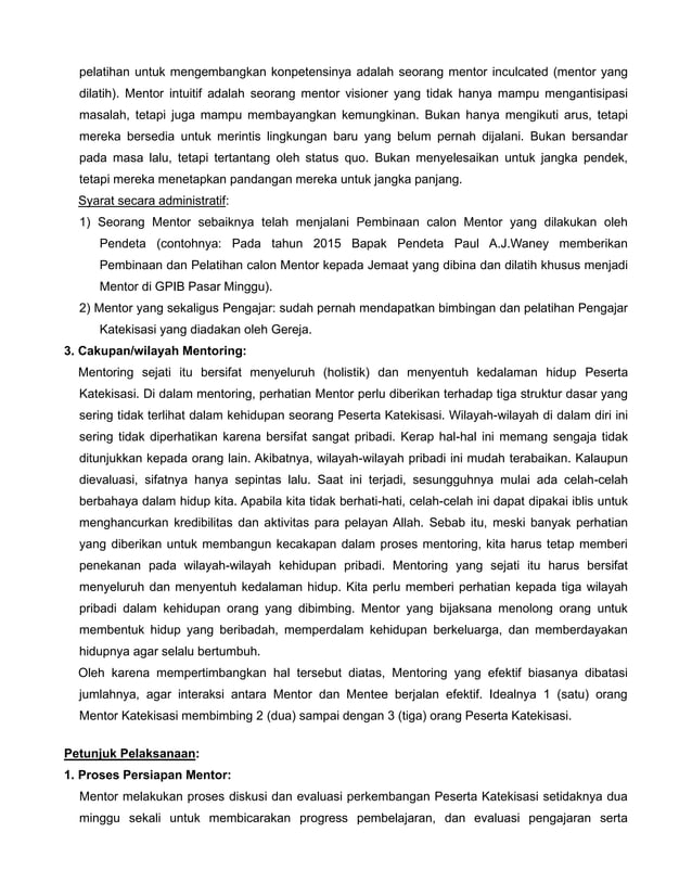 Katekisasi dan peran strategis regenerasi pemimpin masa depan gereja | PDF