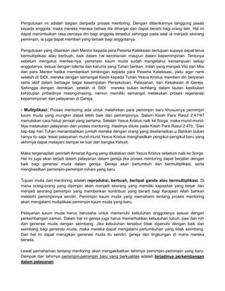 Katekisasi dan peran strategis regenerasi pemimpin masa depan gereja | PDF