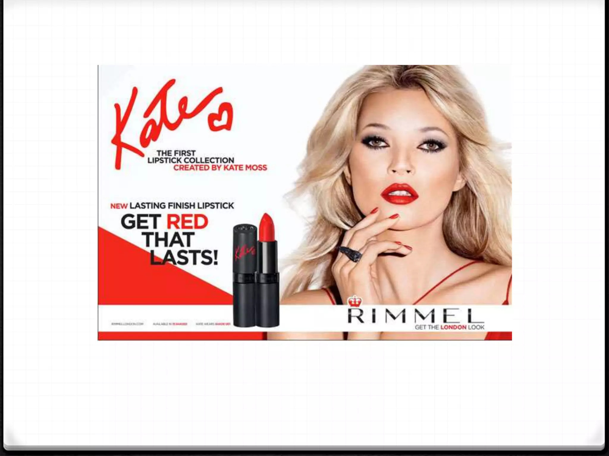 Rimmel campaign, Kate Moss | PPT