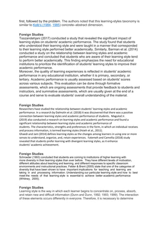 8 rrl on Learning styles & academic trac | DOCX