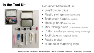 What's in my Nature Journaling Kit ~ Kate Rutter, 2020 | PPT
