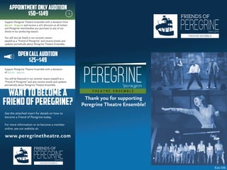 Friends of Peregrine Theatre Brochure | PPT