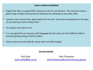 English My Way | Kate Thompson | November 2014 | PPT