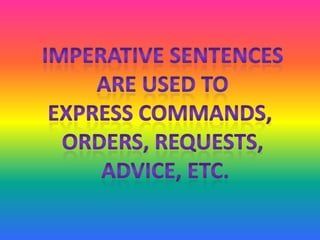 Imperative Sentences - kath3 amaya | PPTX