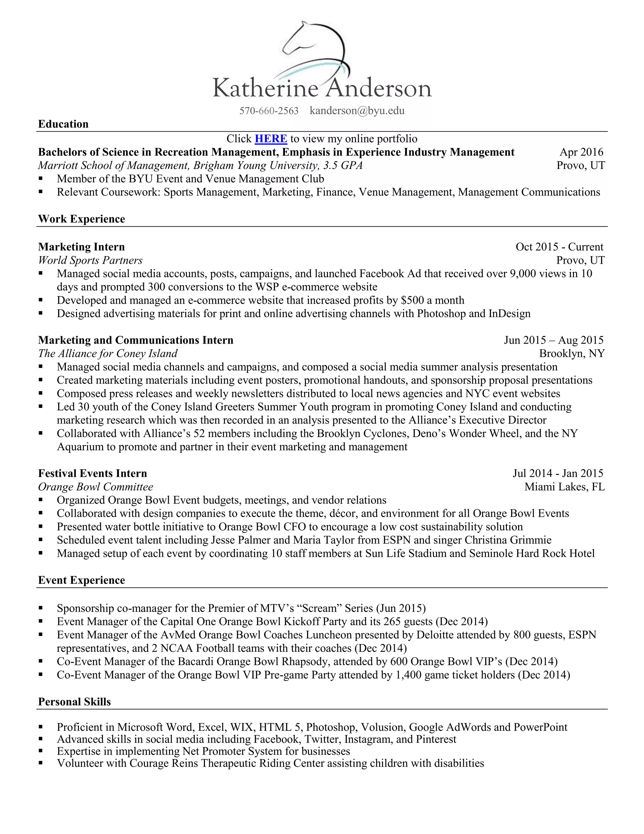 Katherine Anderson Resume | PDF