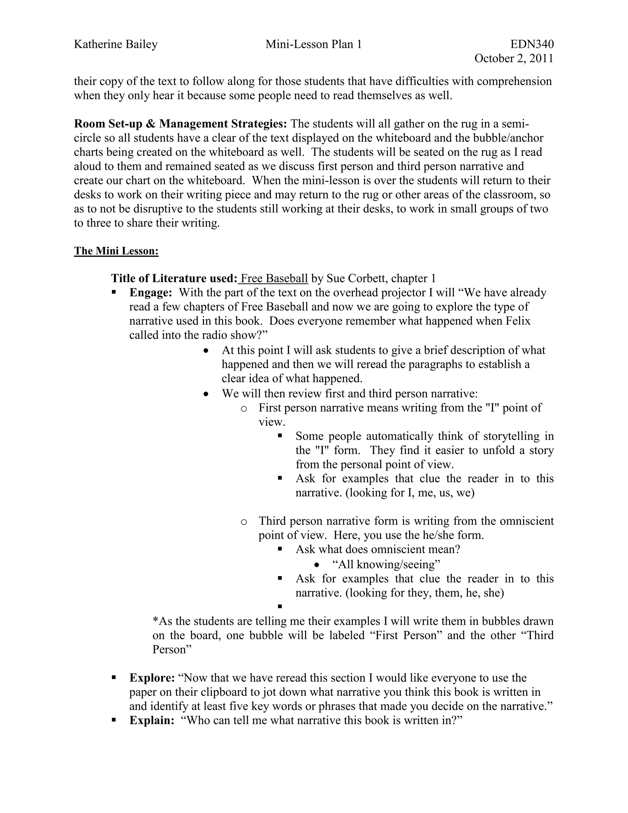 Katherine bailey lesson plan 1_edn 340_10-2-11 | DOCX