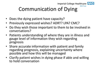 Katherine Buxton urgent end of life discussions | PPT