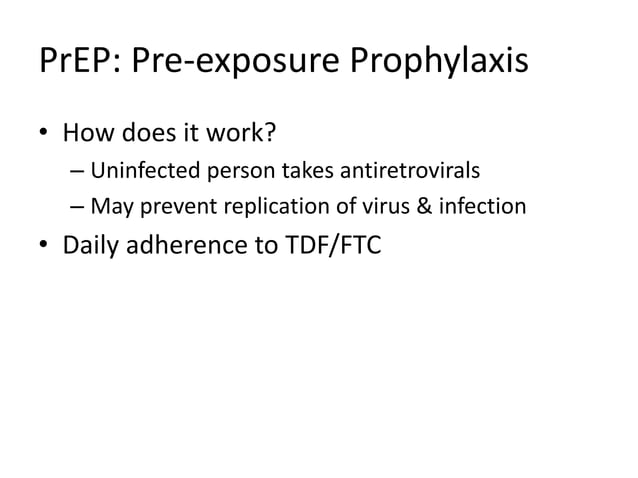 PrEP: Pre-exposure Prophylaxis | PPTX