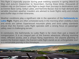 Kathmandu to Lukla Flight: The Scenic Gateway to the Everest Region | PPTX